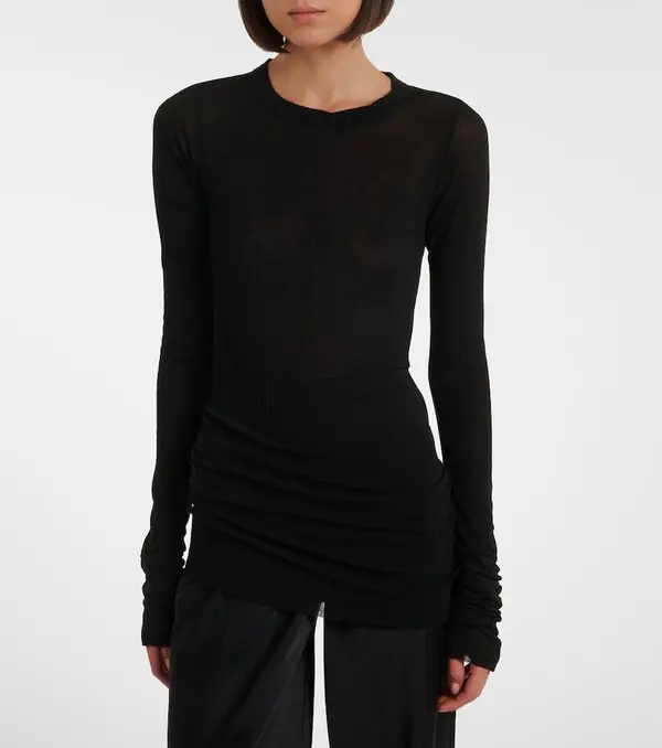 Rick Owens Ribbed-knit Jersey Top