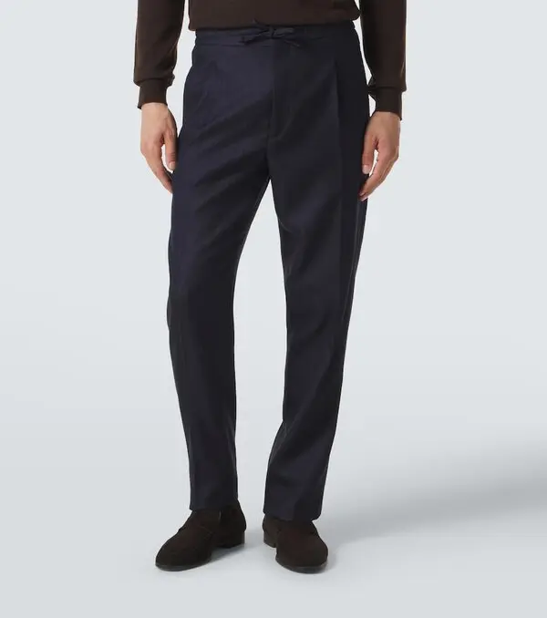 LARDINI Wool Slim Pants