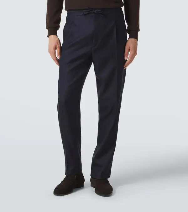 LARDINI Wool Slim Pants
