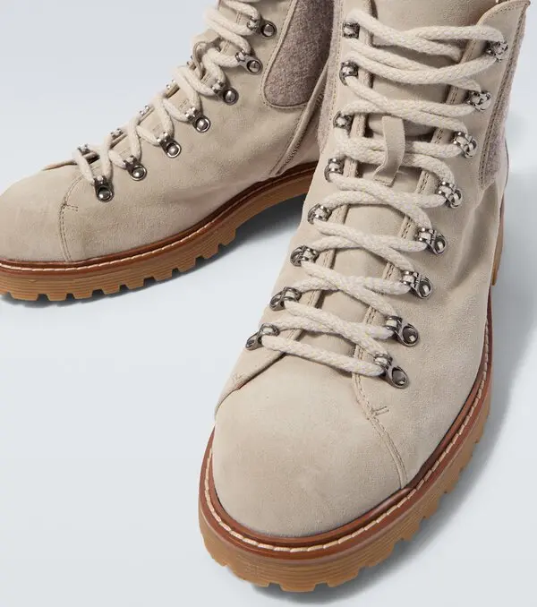 Eleventy Suede Lace-up Boots