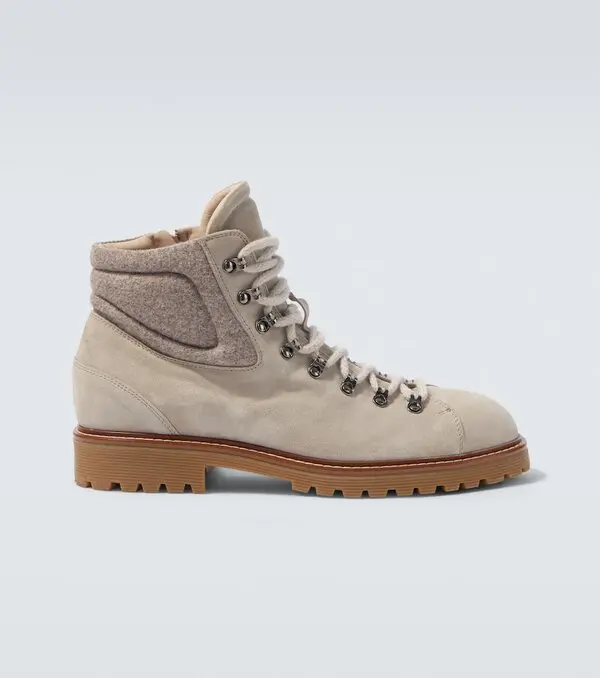 Eleventy Suede Lace-up Boots