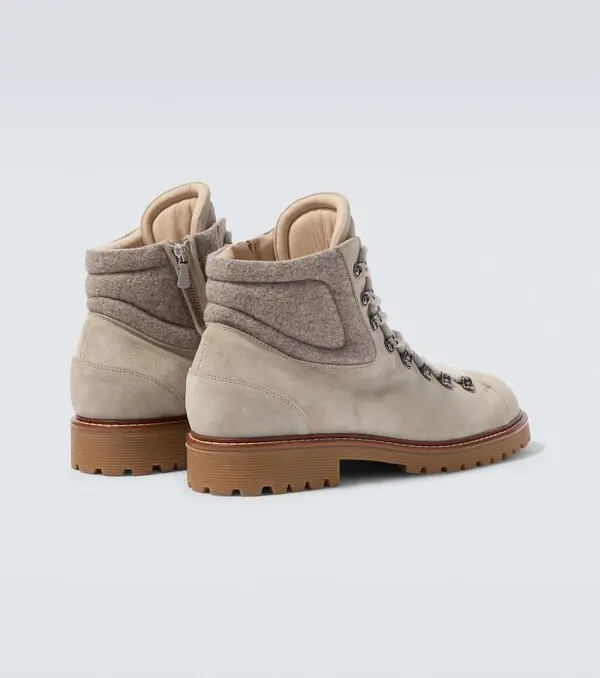 Eleventy Suede Lace-up Boots