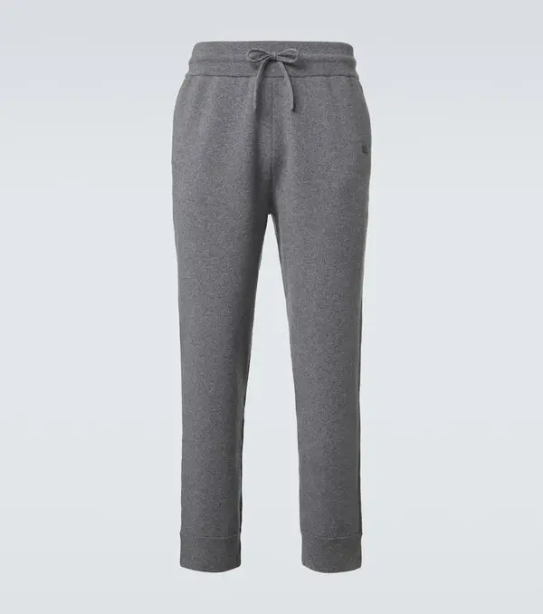 Burberry Cashmere-blend Straight Sweatpants - Grey
