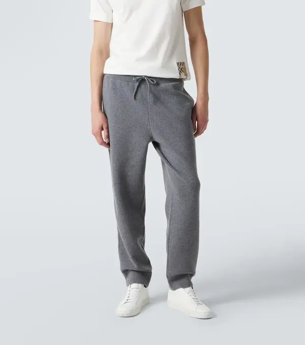 Burberry Cashmere-blend Straight Sweatpants