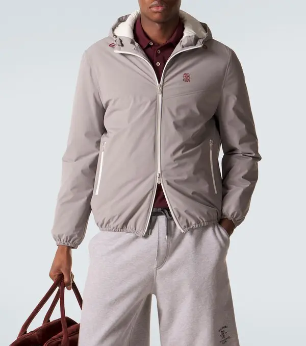 Brunello Cucinelli Technical Puffer Jacket - Grey