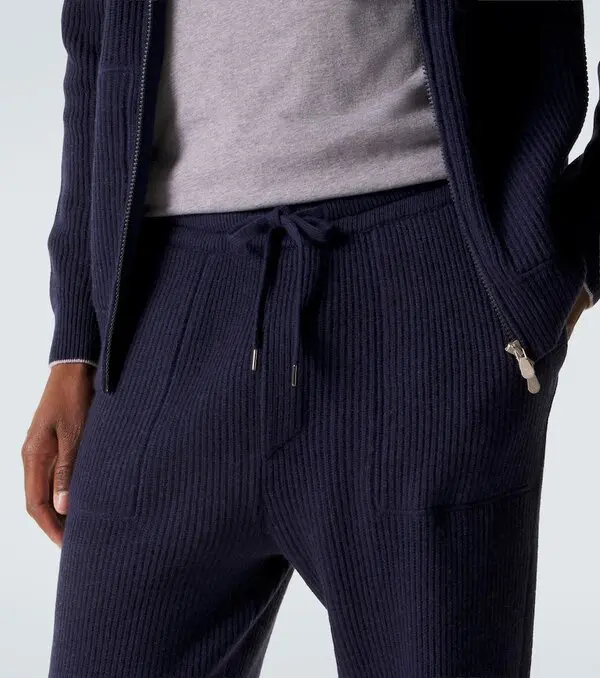 Brunello Cucinelli Ribbed-knit Cashmere Sweatpants
