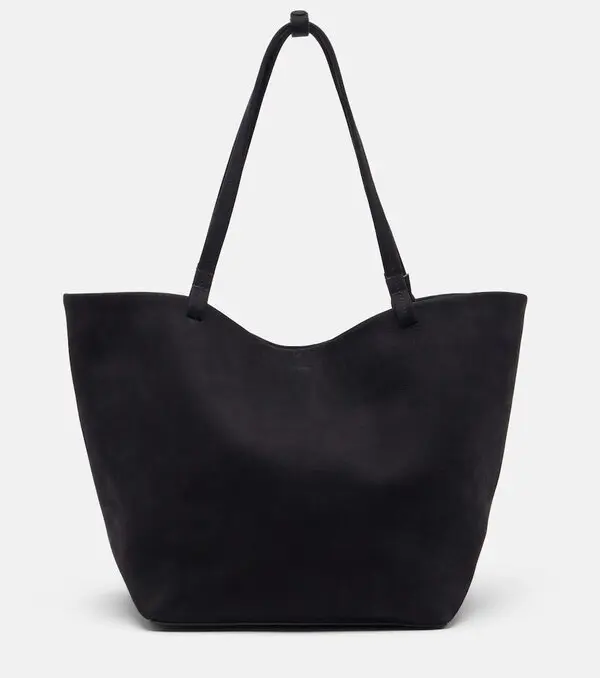 THE ROW Park Three Suede Tote Bag - Black