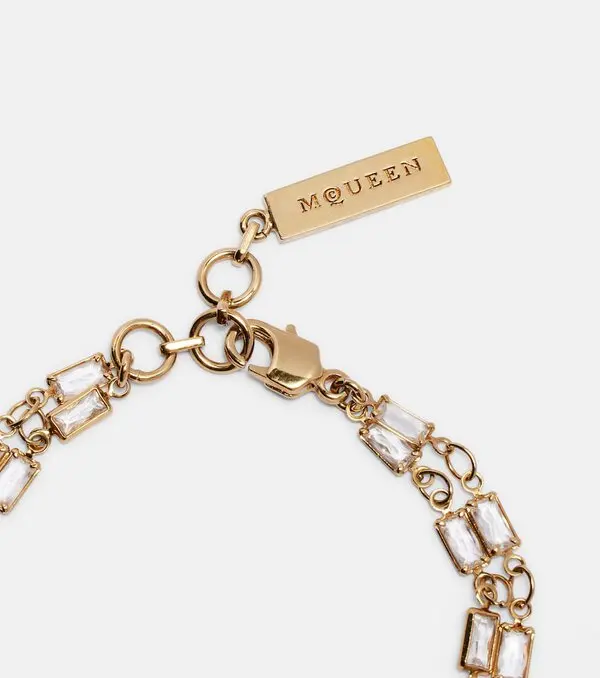 Alexander McQueen Skull Crystal-embellished Bracelet