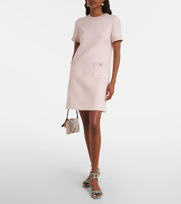 Valentino Garavani Vgold Tweed Mini Dress