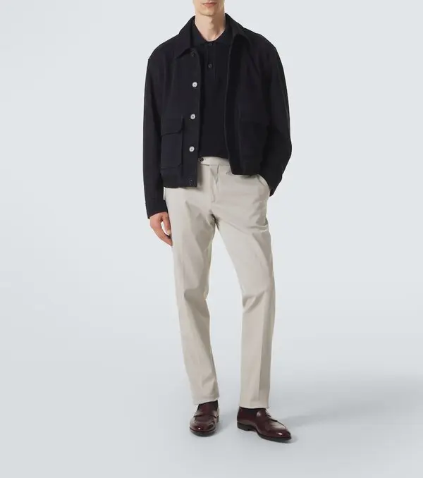 LARDINI Cotton-blend Slim Pants