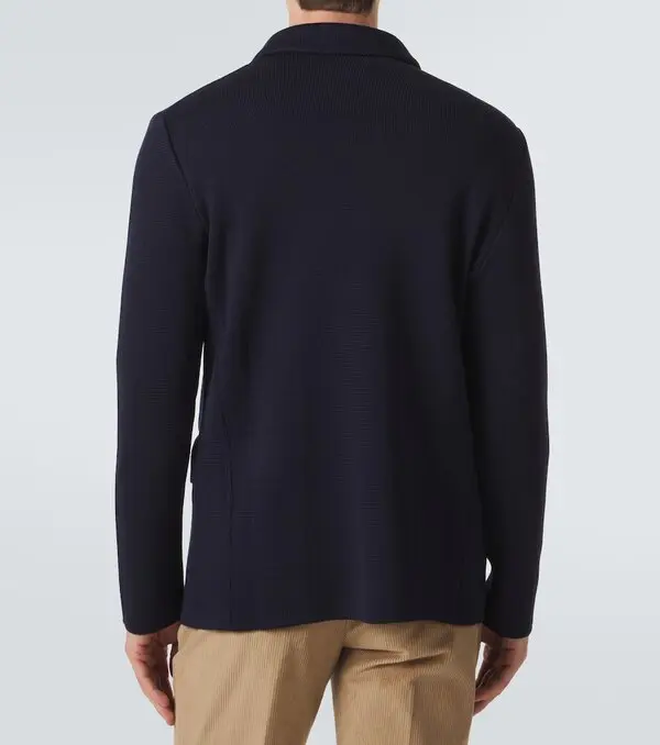LARDINI Double-breasted Virgin Wool Blazer