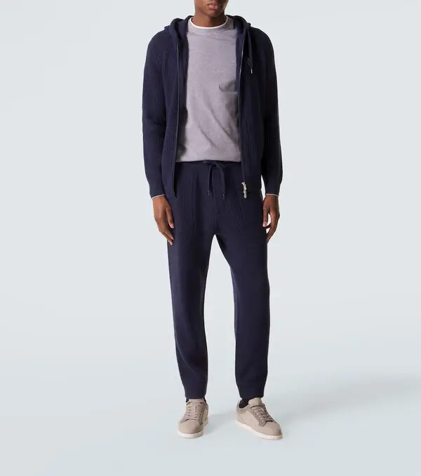 Brunello Cucinelli Ribbed-knit Cashmere Zip-up Cardigan