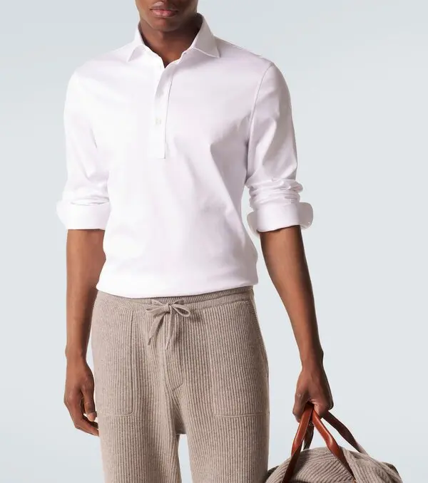 Brunello Cucinelli Cotton Jersey Polo Shirt