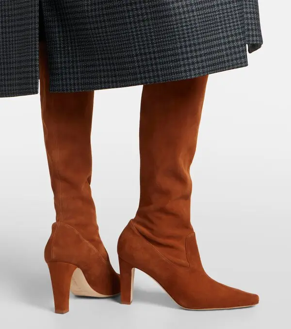 Manolo Blahnik Suede Knee-high Boots - Brown