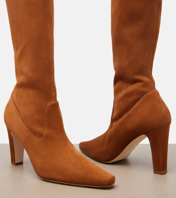 Manolo Blahnik Suede Knee-high Boots - Brown