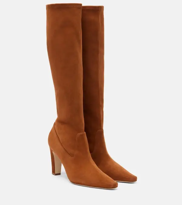 Manolo Blahnik Suede Knee-high Boots - Brown
