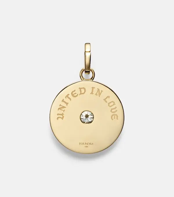 FOUNDRAE True Love Lovestruck Commitment Medium 18kt Pendant With Diamonds