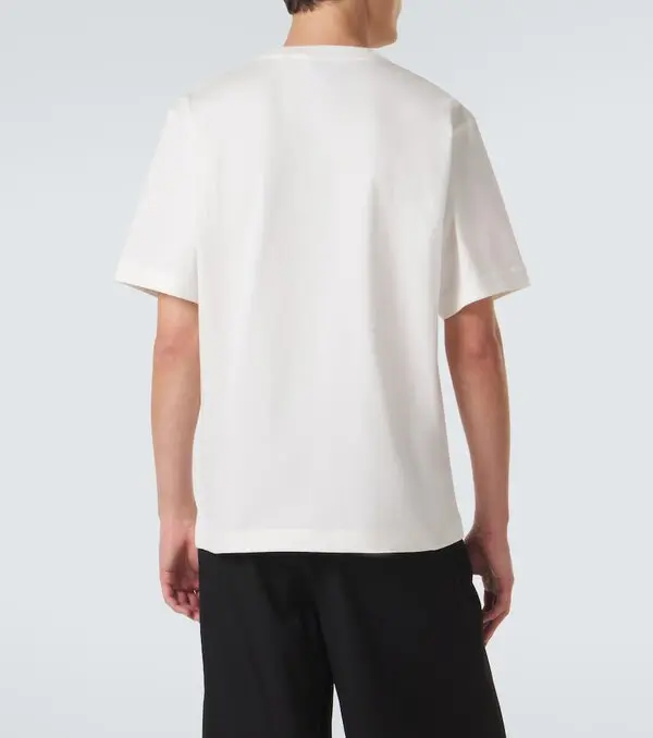 Burberry Embroidered Cotton Jersey T-shirt