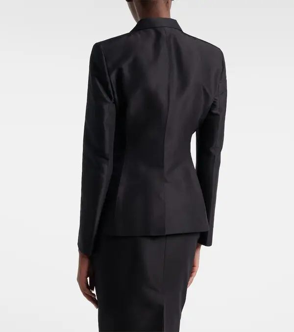 Gucci Silk Faille Blazer - Black