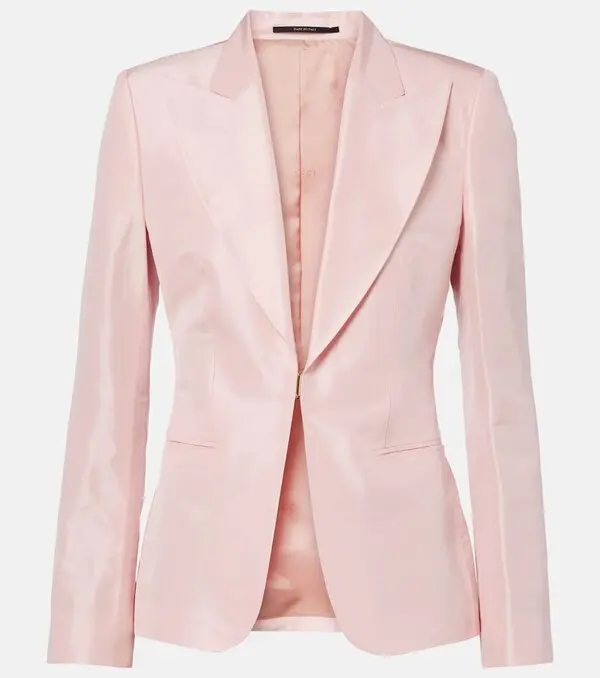 Gucci Silk Faille Blazer - Pink