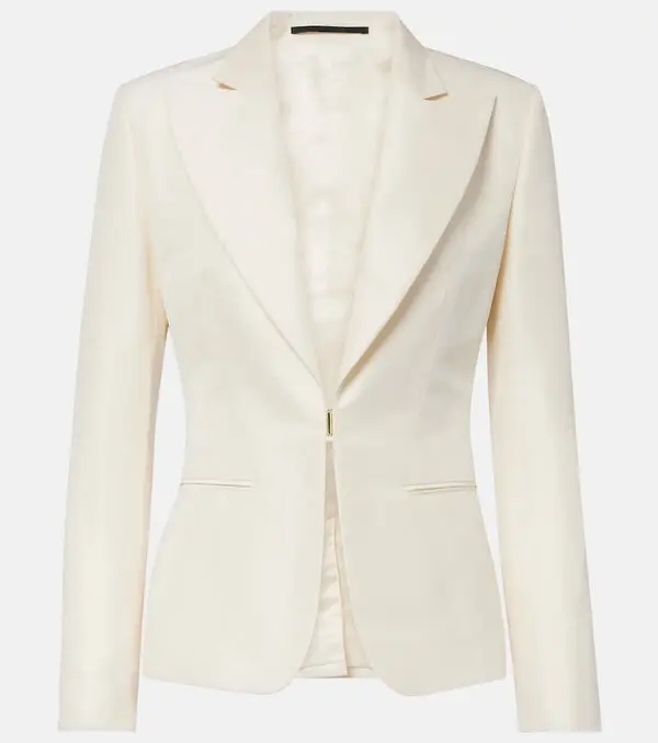 Gucci Silk Faille Blazer - White