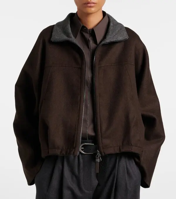 Brunello Cucinelli Monili Virgin Wool Jacket - Brown