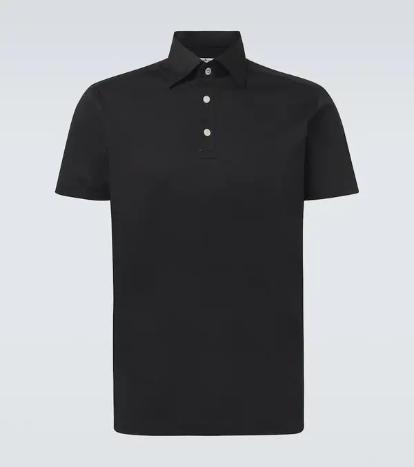 Kiton Cotton Polo Shirt - Black