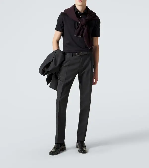 Kiton Cotton Polo Shirt - Black
