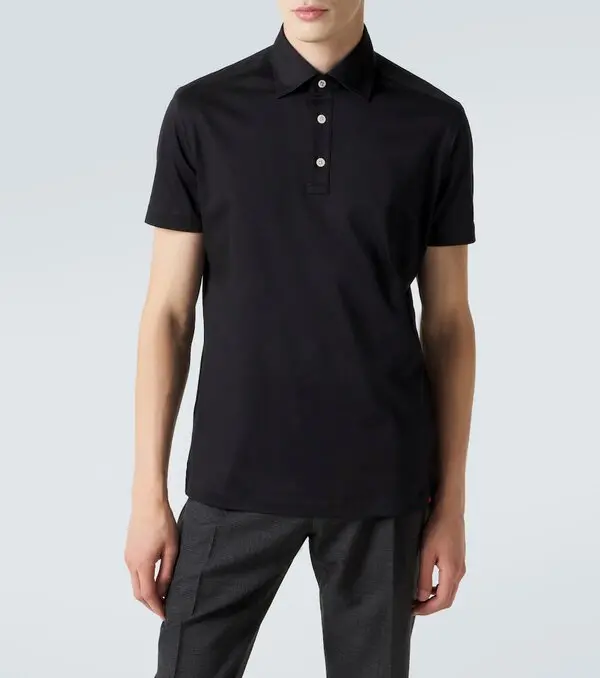 Kiton Cotton Polo Shirt - Black