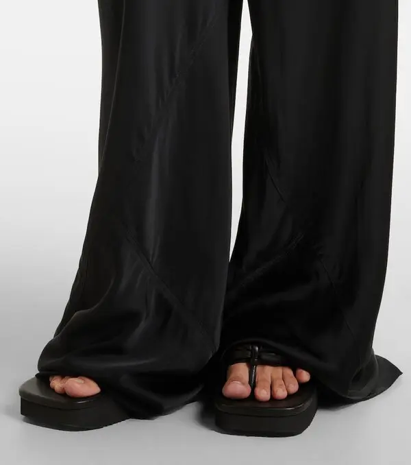 Rick Owens Wide-leg Bias Cady Crêpe Pants