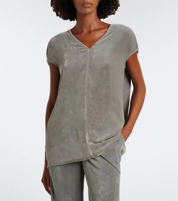 Rick Owens Velvet Top - Grey