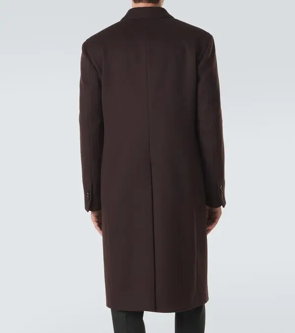 LARDINI Double-breasted Wool Coat - Purple