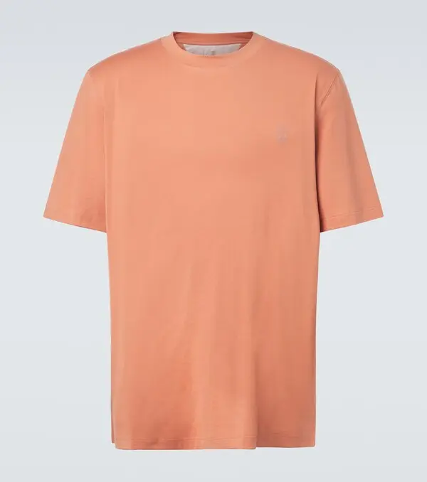 Brunello Cucinelli Logo Cotton Jersey T-shirt - Pink