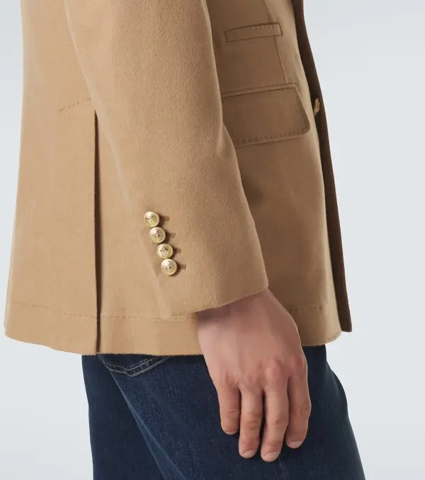 Brunello Cucinelli Double-breasted Camel Hair Blazer
