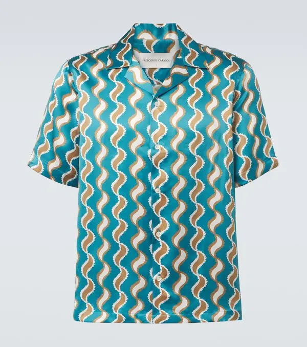 Frescobol Carioca Roberto Printed Silk Shirt - Multicoloured