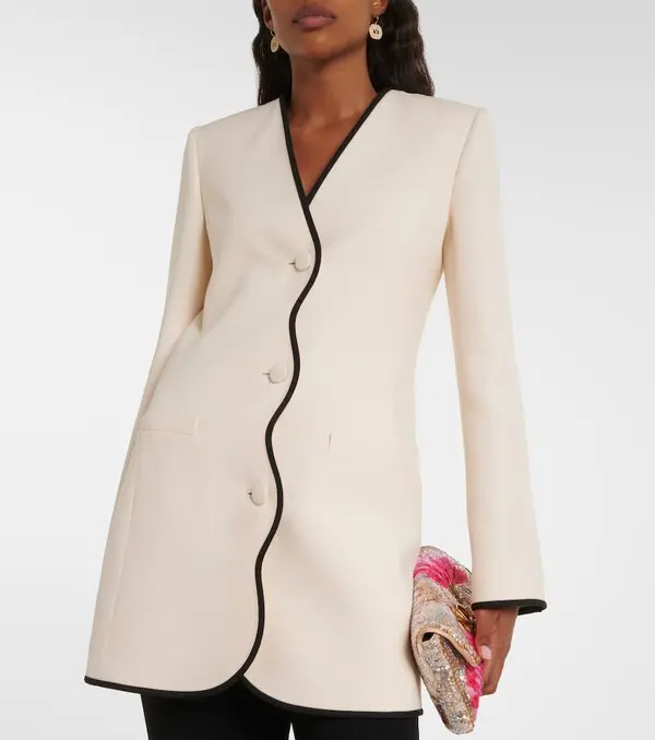 Valentino Garavani Crepe Couture Scalloped Jacket