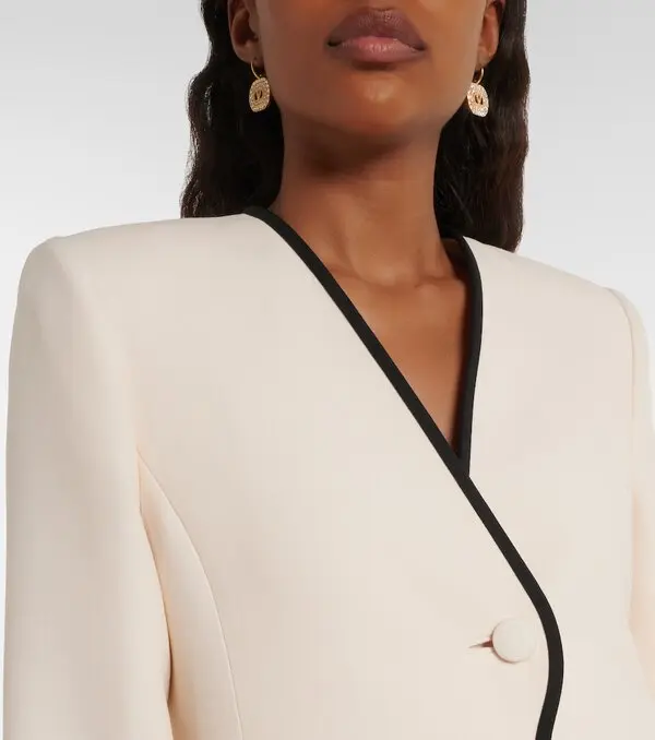 Valentino Garavani Crepe Couture Scalloped Jacket