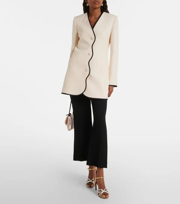 Valentino Garavani Crepe Couture Scalloped Jacket