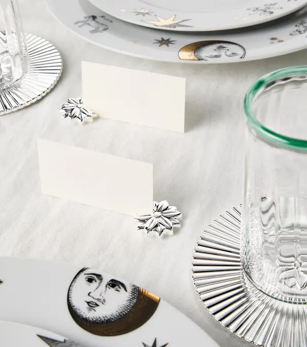 Christofle Malmaison Set Of 2 -plated Place Card Holders