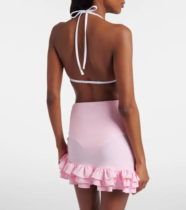 Jacquemus Playa Ruffled Jersey Miniskirt