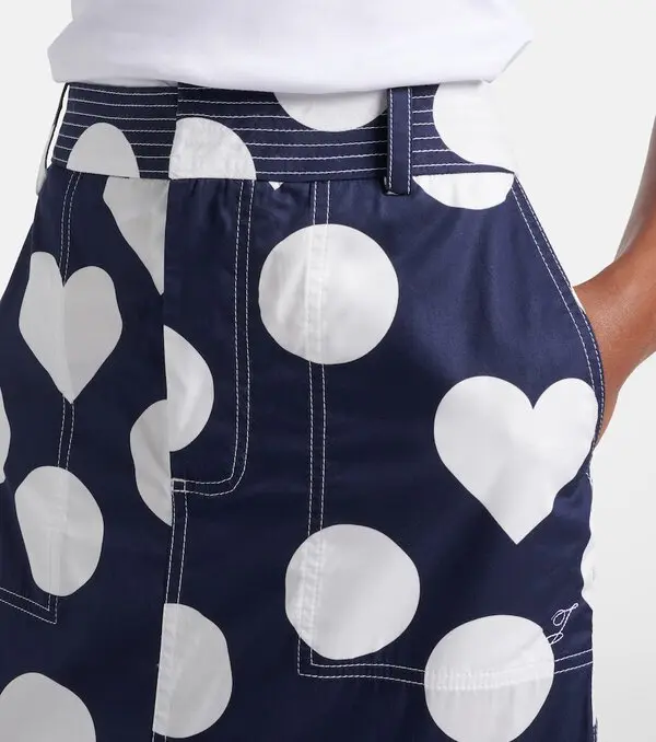 Jacquemus Cabana Printed Cotton Poplin Midi Skirt
