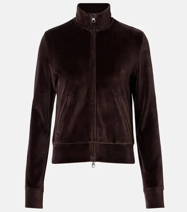 COURREGES Cotton-blend Velvet Track Jacket - Brown