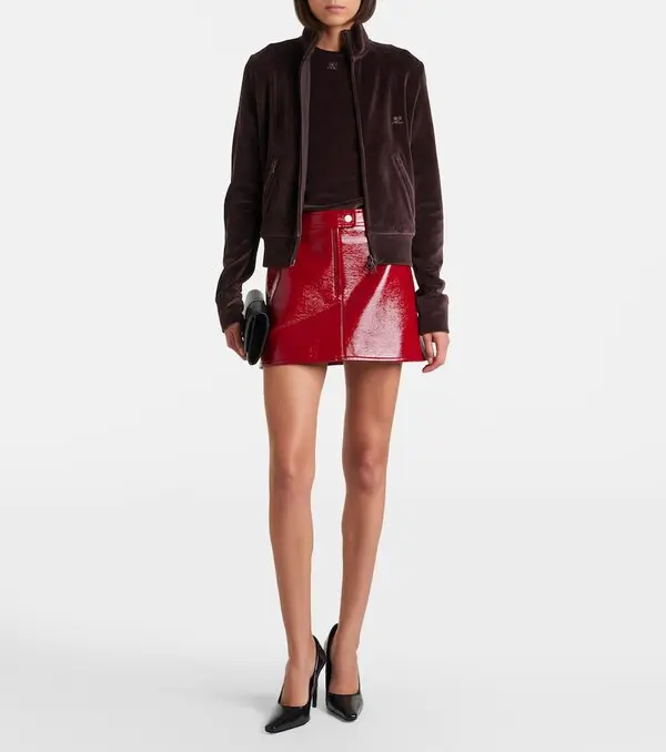 COURREGES Cotton-blend Velvet Track Jacket