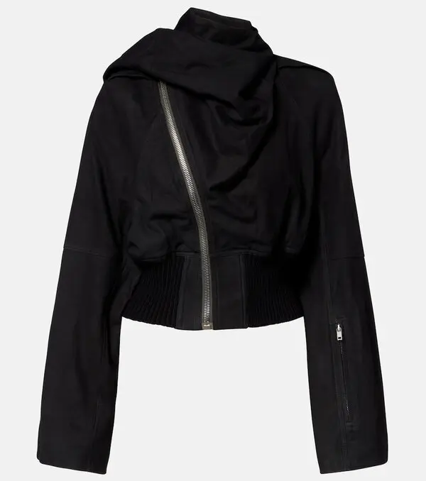 Rick Owens Leather Flight Jacket - Black