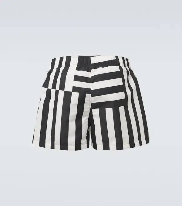 Versace Striped Swim Trunks