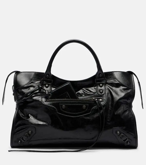 Balenciaga Le City Medium Leather Top-handle Bag - Black