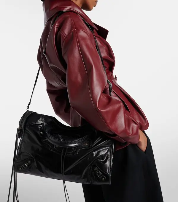 Balenciaga Le City Medium Leather Top-handle Bag - Black