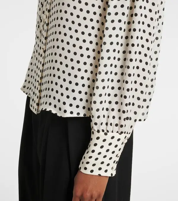 FRAME Polka-dot Silk Blouse