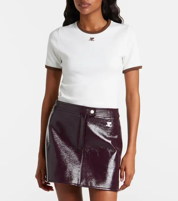 COURREGES Cotton Jersey T-shirt - White