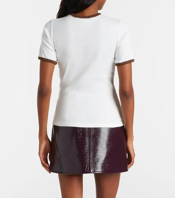 COURREGES Cotton Jersey T-shirt - White